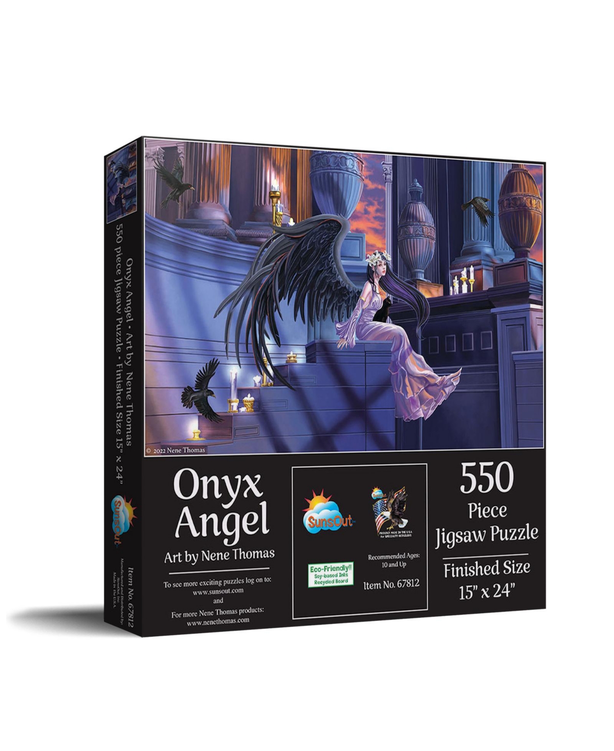 Click here for SunsOut Onyx Angel 550 piece Jigsaw Puzzle for Adu... prices