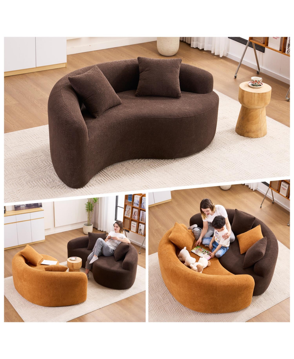 Click here for Streamdale Furniture Streamdale Yin Yang Sofa- Dua... prices