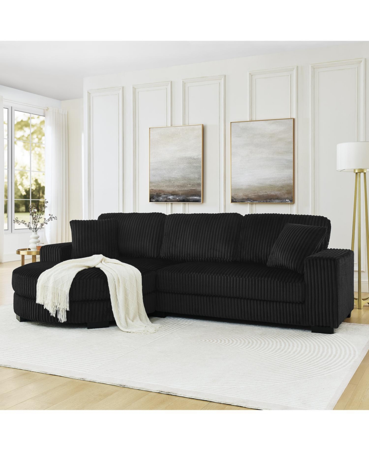 Click here for Streamdale Furniture Corduroy Tufted Sleeper Secti... prices
