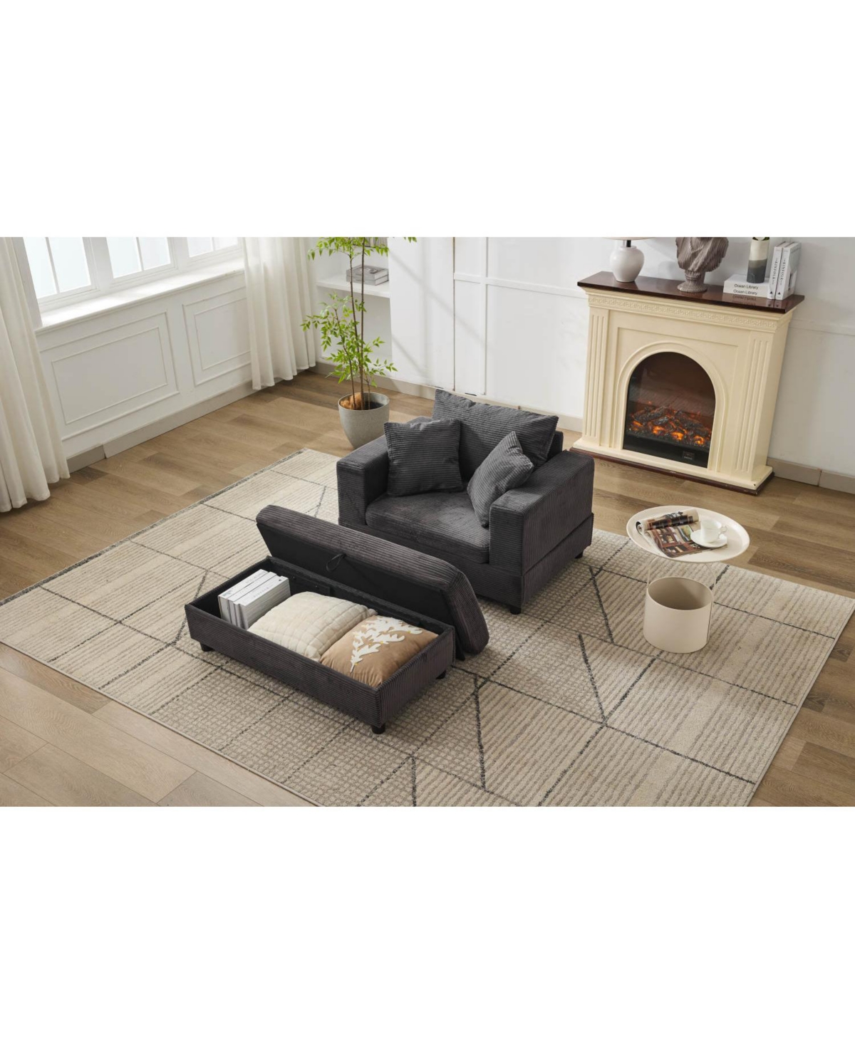 Click here for Streamdale Furniture Chaise Lounge with Storage Ot... prices