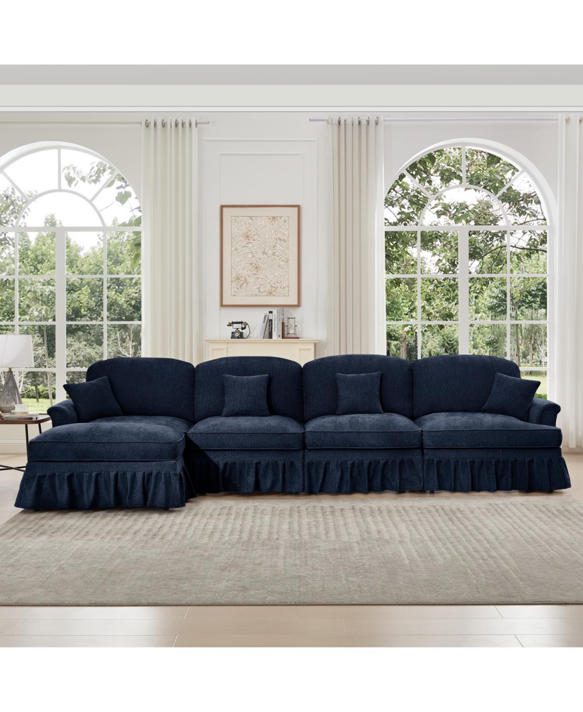 Click here for Streamdale Furniture Blue Chenille Modular Section... prices