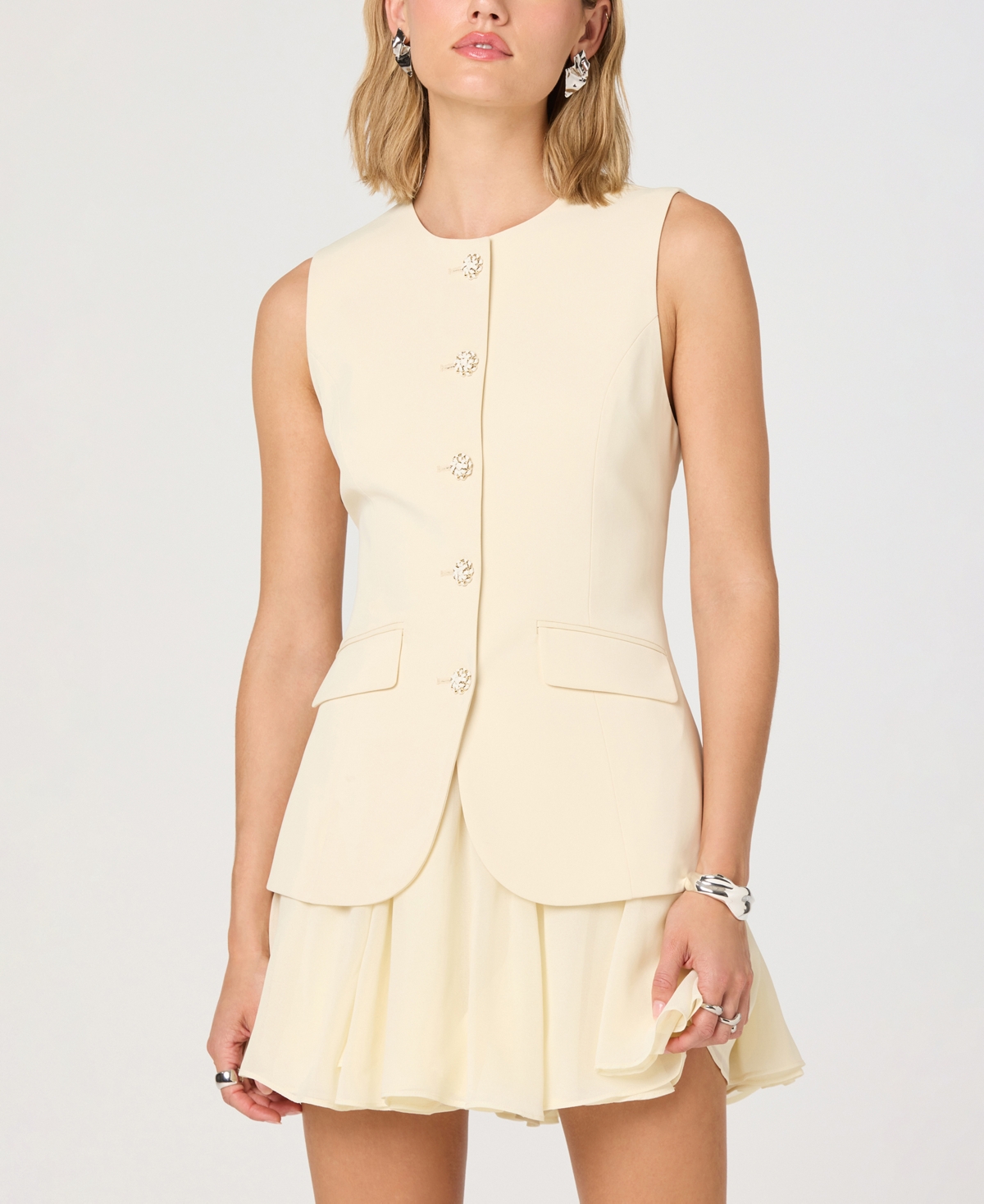 Click here for Astr the Label Womens Crewneck Sleeveless Dress -... prices