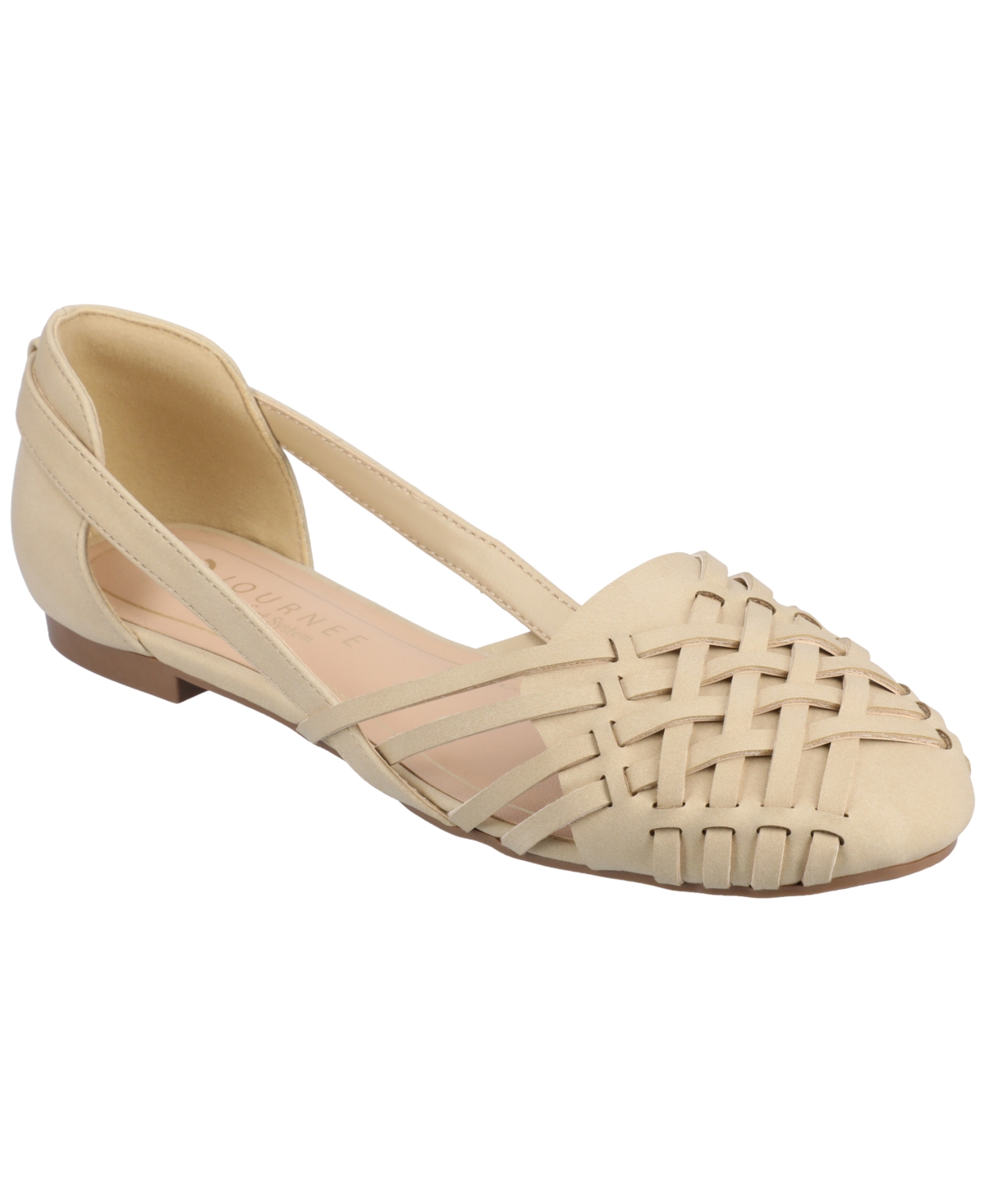 Click here for Journee Collection Womens Ekko Woven Round Toe Fla... prices