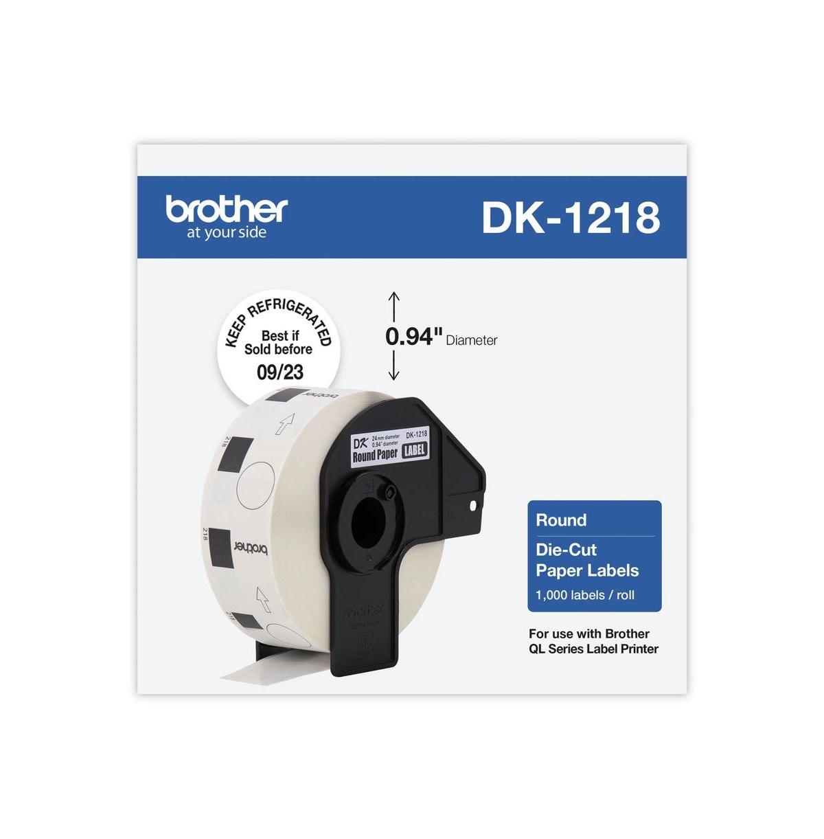 Click here for Brother DK1218 0.94 in Dia Die-Cut Round Paper Lab... prices