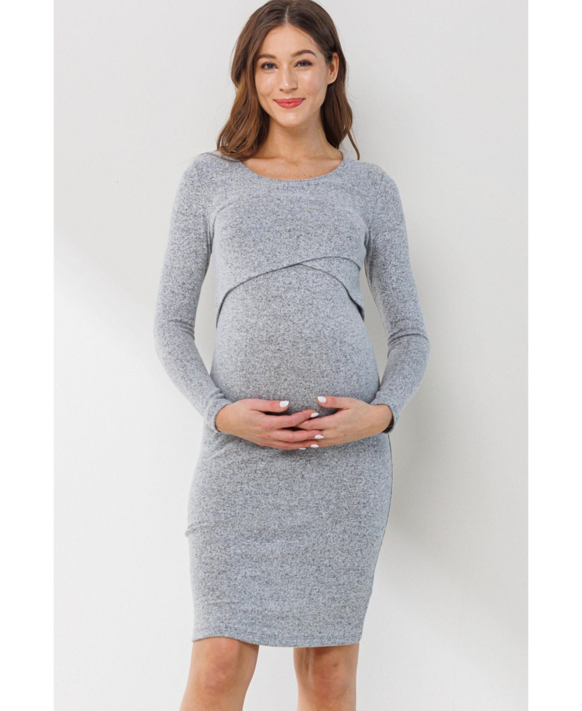 Click here for Hello Miz Maternity Long Sleeve Bodycon Nursing Dr... prices