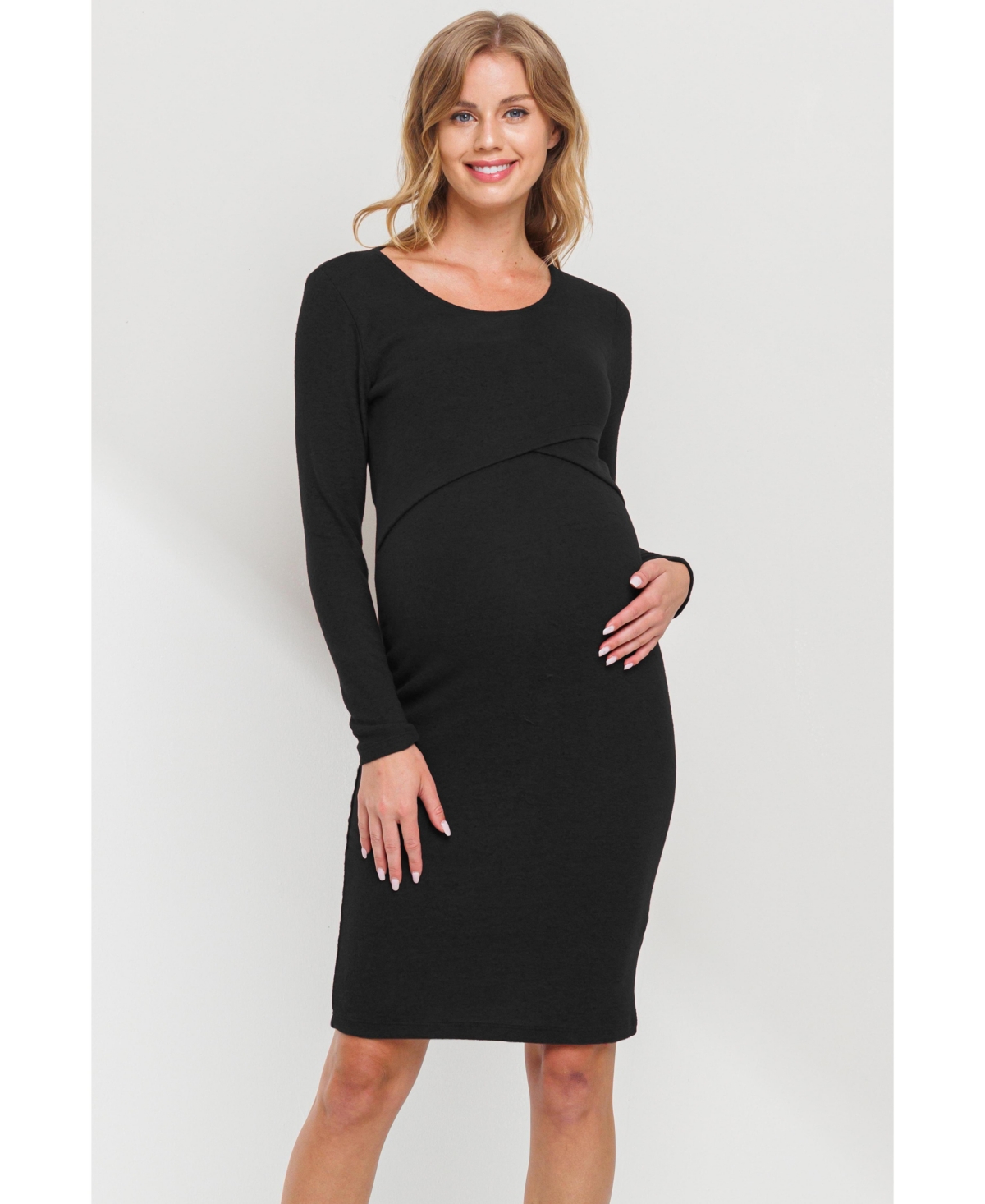 Click here for Hello Miz Maternity Long Sleeve Bodycon Nursing Dr... prices