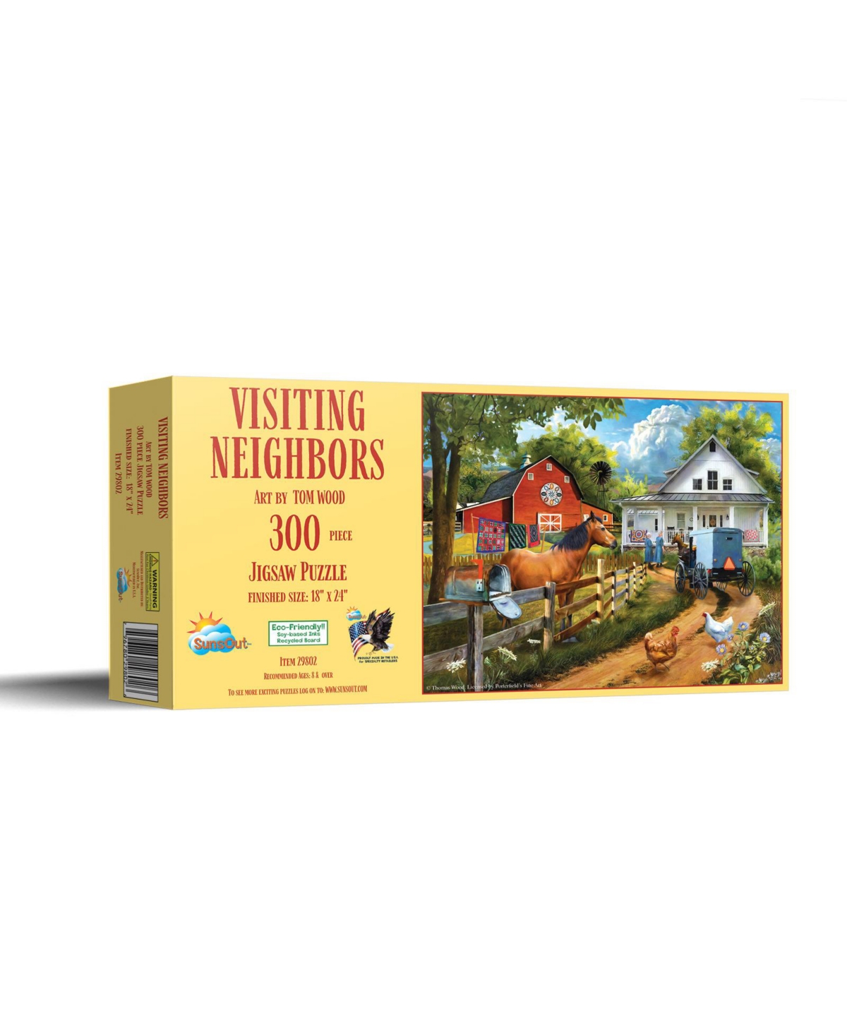 Click here for SunsOut Visiting Neighbors 300 piece Jigsaw Puzzle... prices