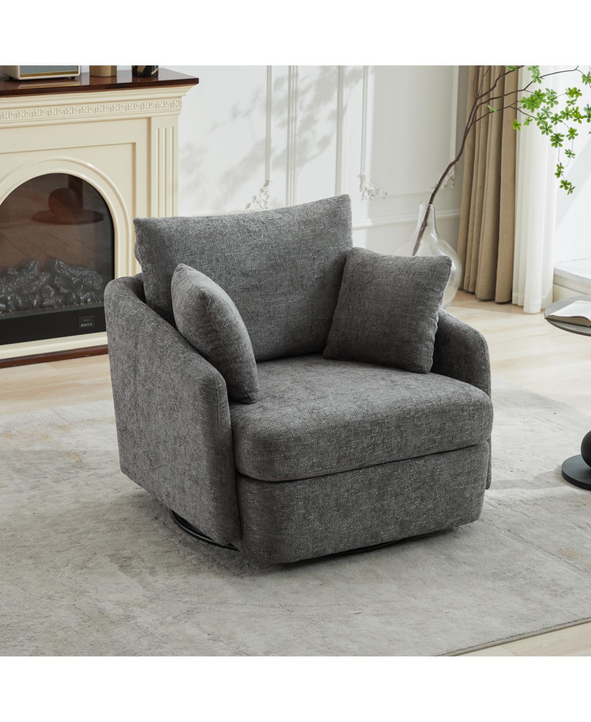 Click here for Streamdale Furniture Chenille Swivel Accent Chair... prices