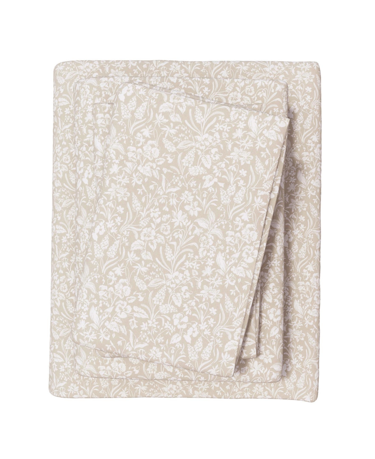 Linery & Co. Ultra-Soft Turkish Cotton Flannel Winter Floral Print Sheet Set - Frosty petals