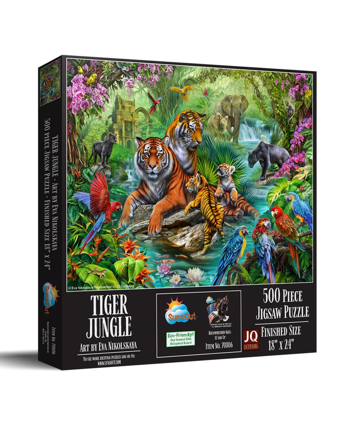 Click here for SunsOut Tiger Jungle 500 piece Jigsaw Puzzle for A... prices