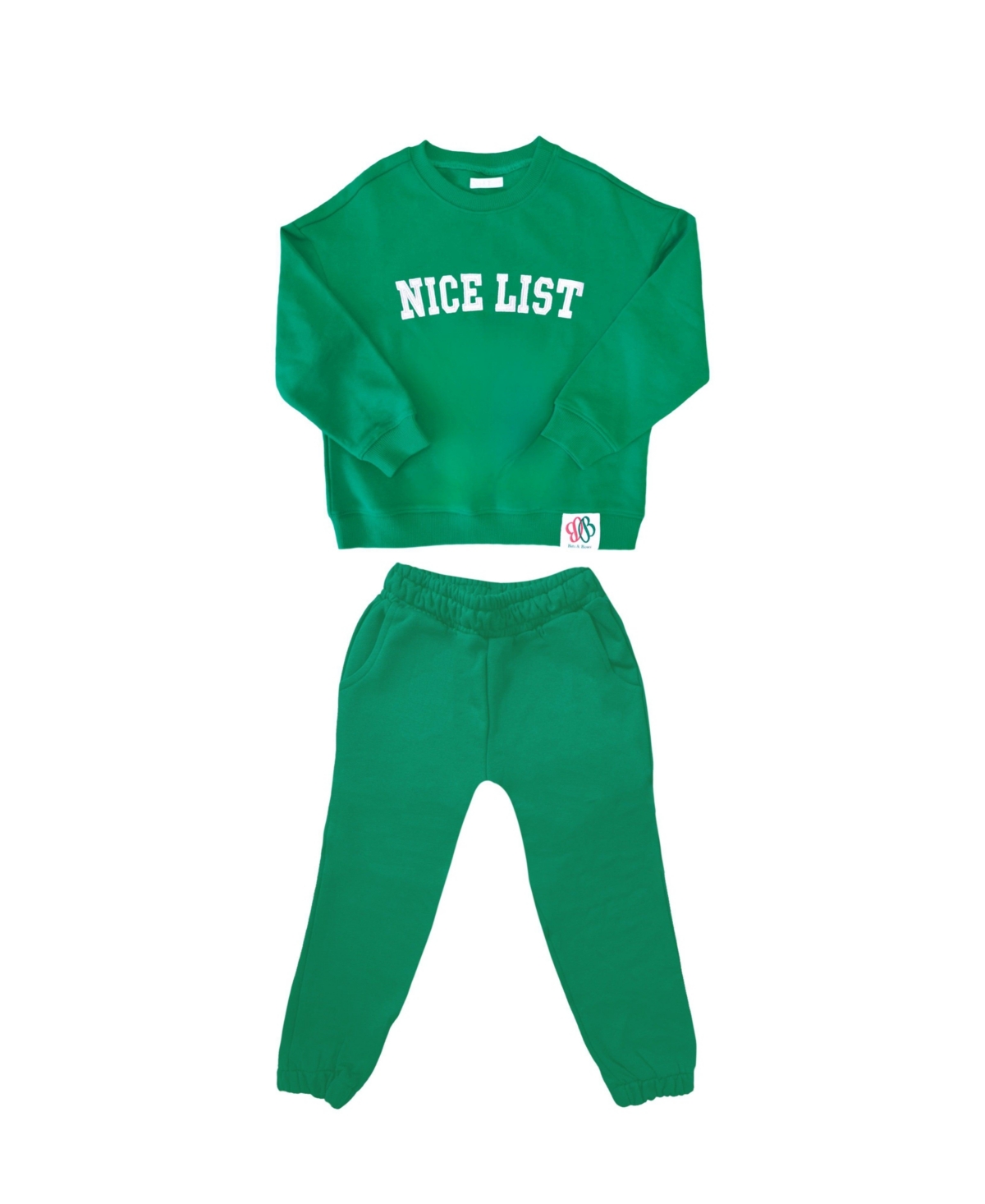 Click here for Bits & Bows Kids Unisex Nice List Sweatsuit - Gree... prices