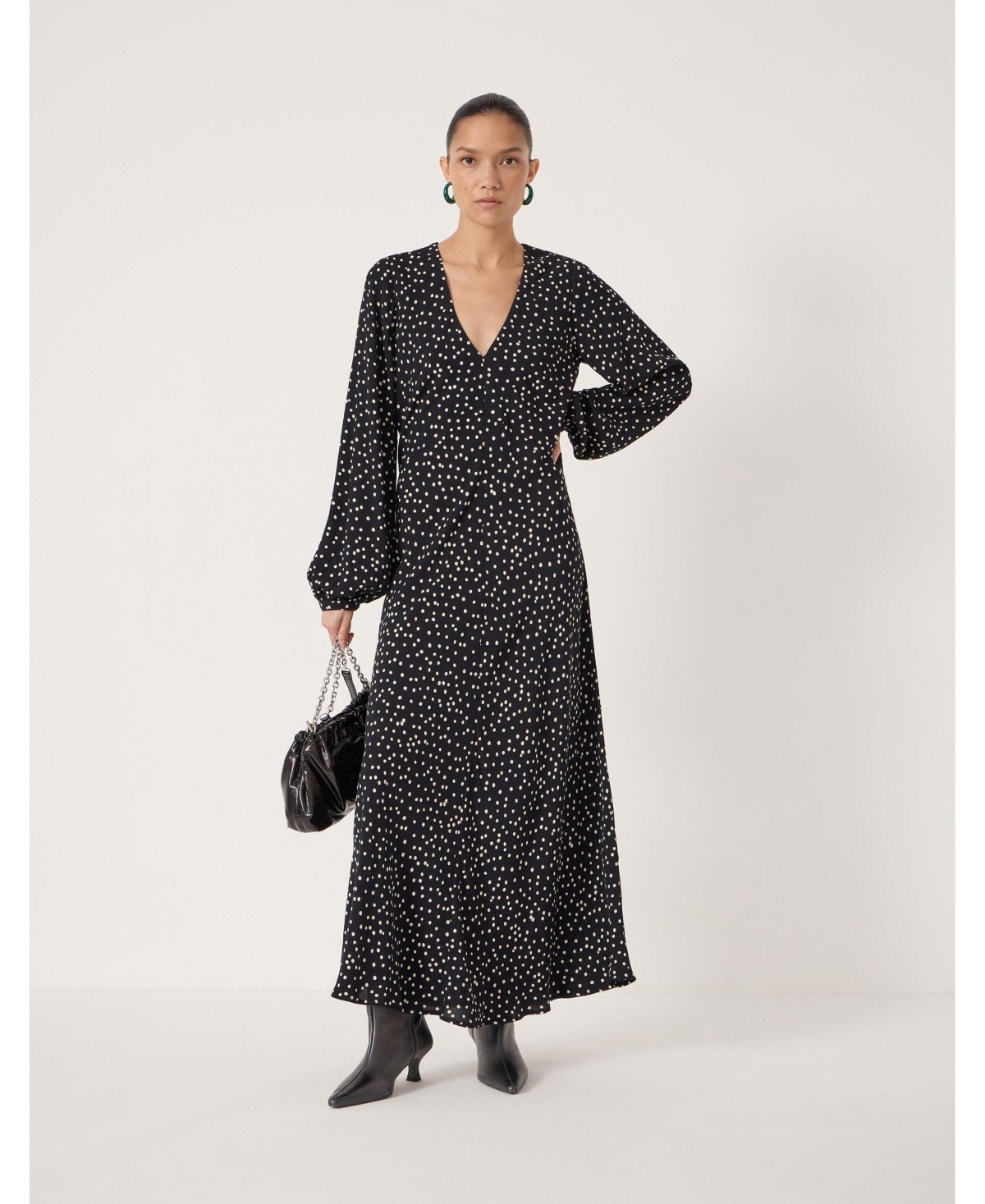 Click here for Hush Womens V-Neck Long Sleeve Crepe Dress - Tiny... prices