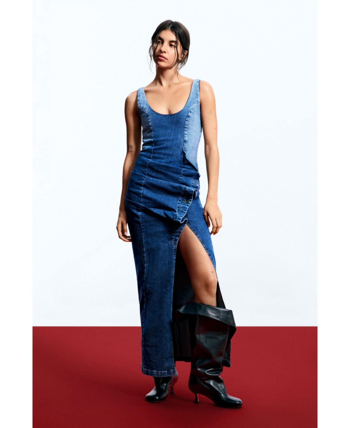 Click here for Desigual Womens Egonlab button dress - Medium blue prices