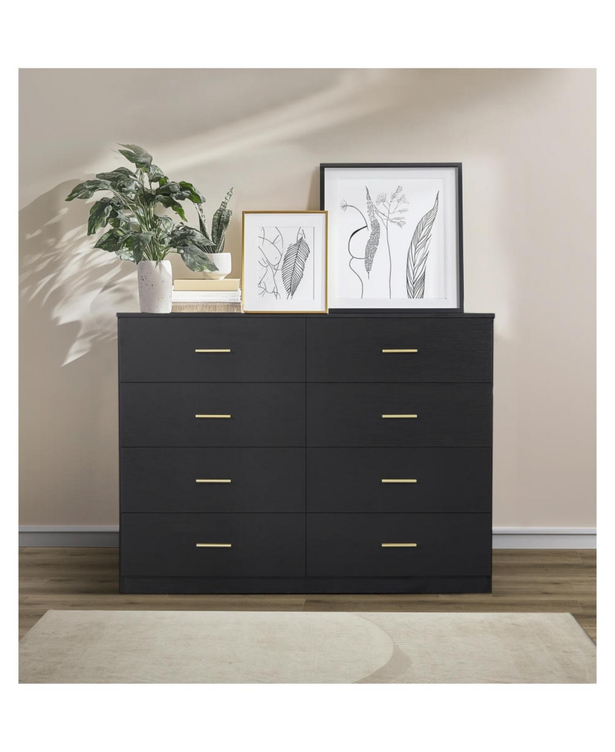Click here for Streamdale Furniture Modern 8-Drawer Black Dresser... prices
