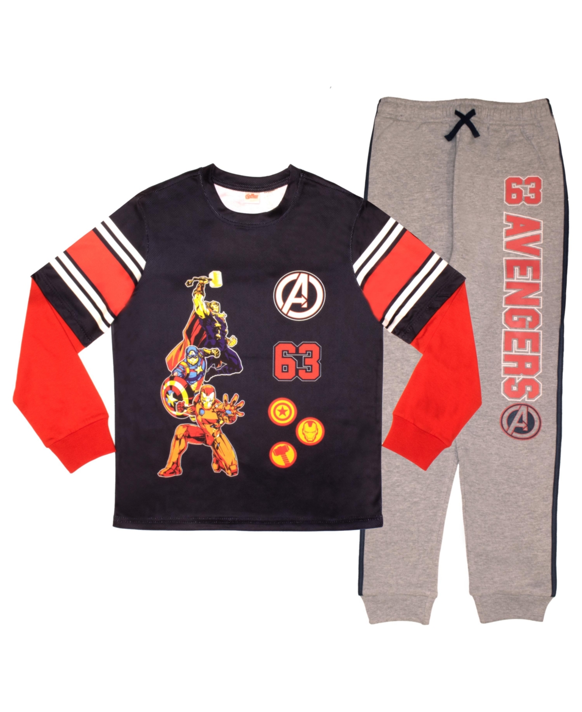Click here for Avengers Boys 2-Piece Long Sleeve Active Mesh T-Sh... prices
