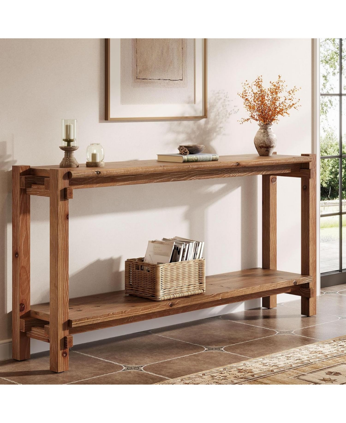Click here for Tribesigns 63-Inch Solid Wood Console Table  2-Tie... prices