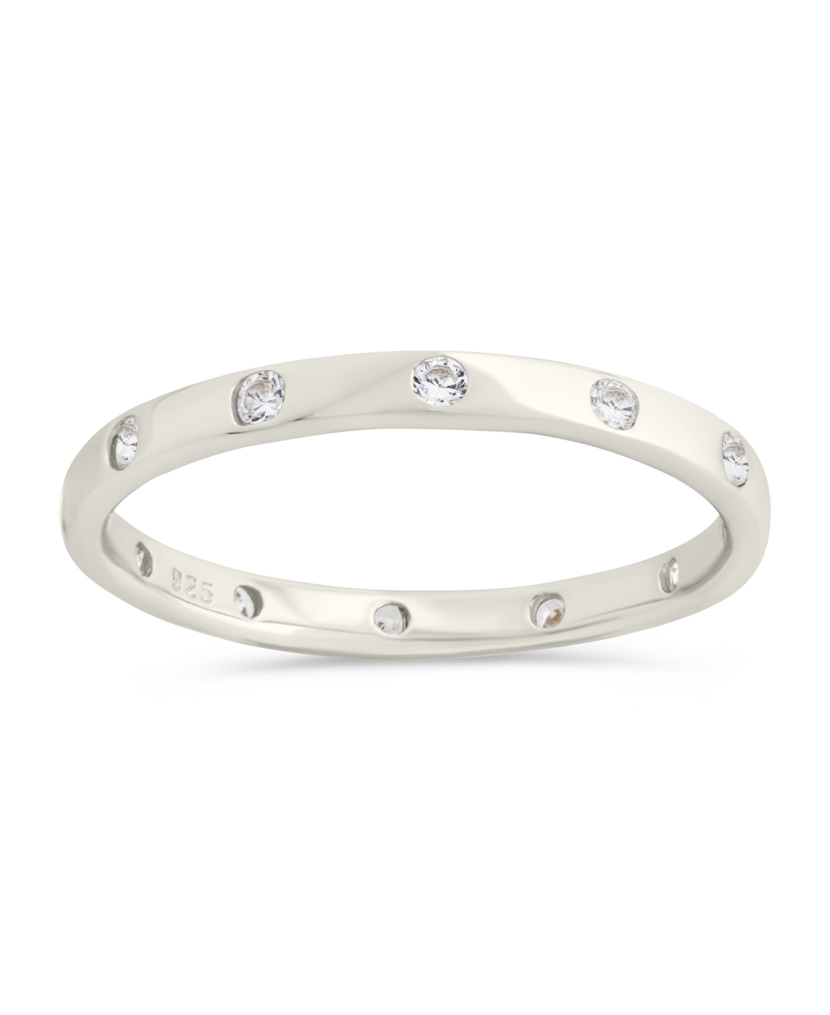 Click here for Sterling Forever Mindy Cz Studded Ring - Silver prices