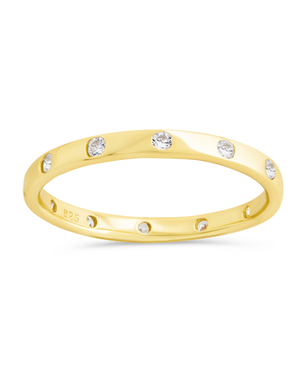 Click here for Sterling Forever Mindy Cz Studded Ring - Gold prices