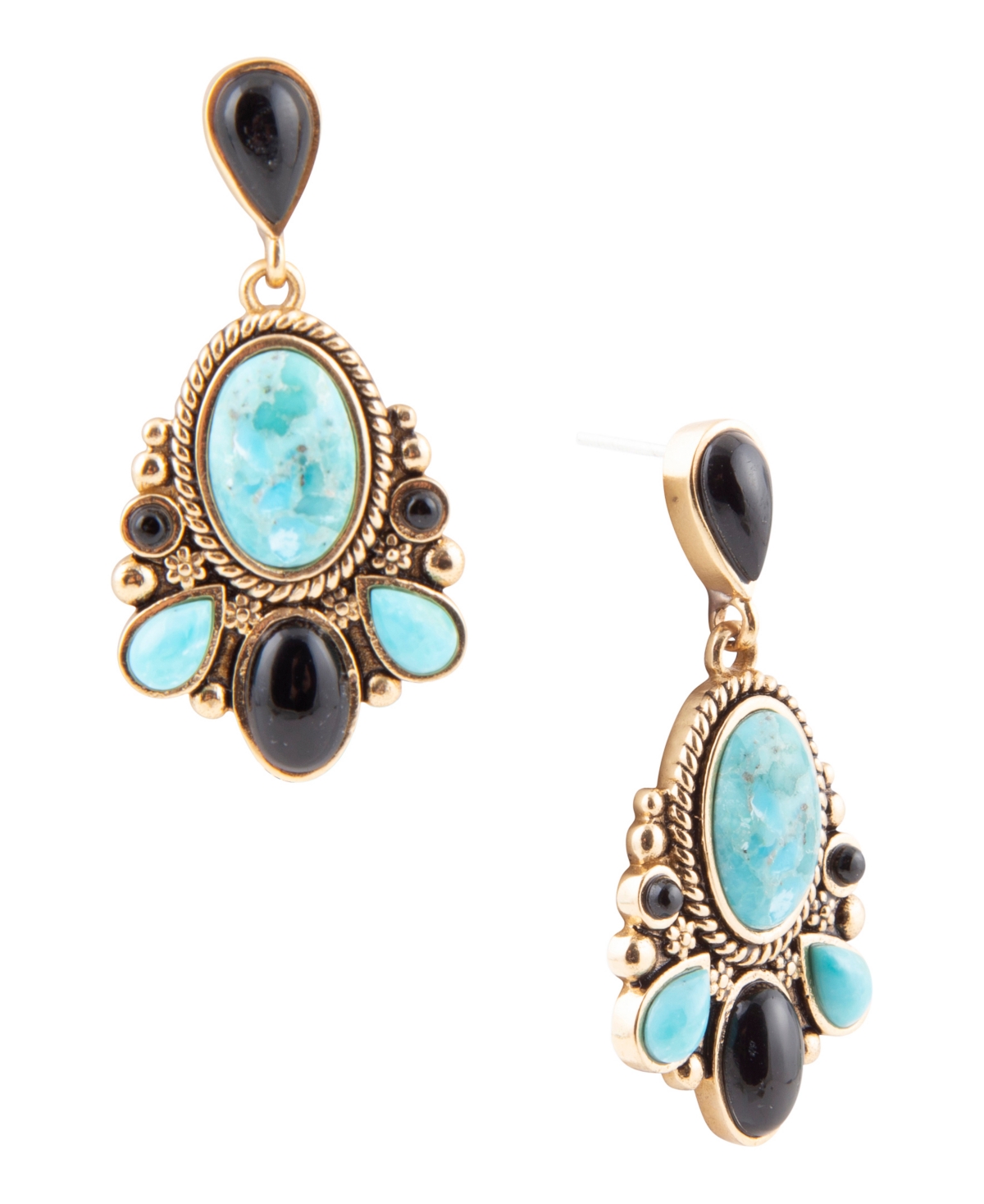 Click here for Barse Barcelona Blue Turquoise and Black Onyx Post... prices