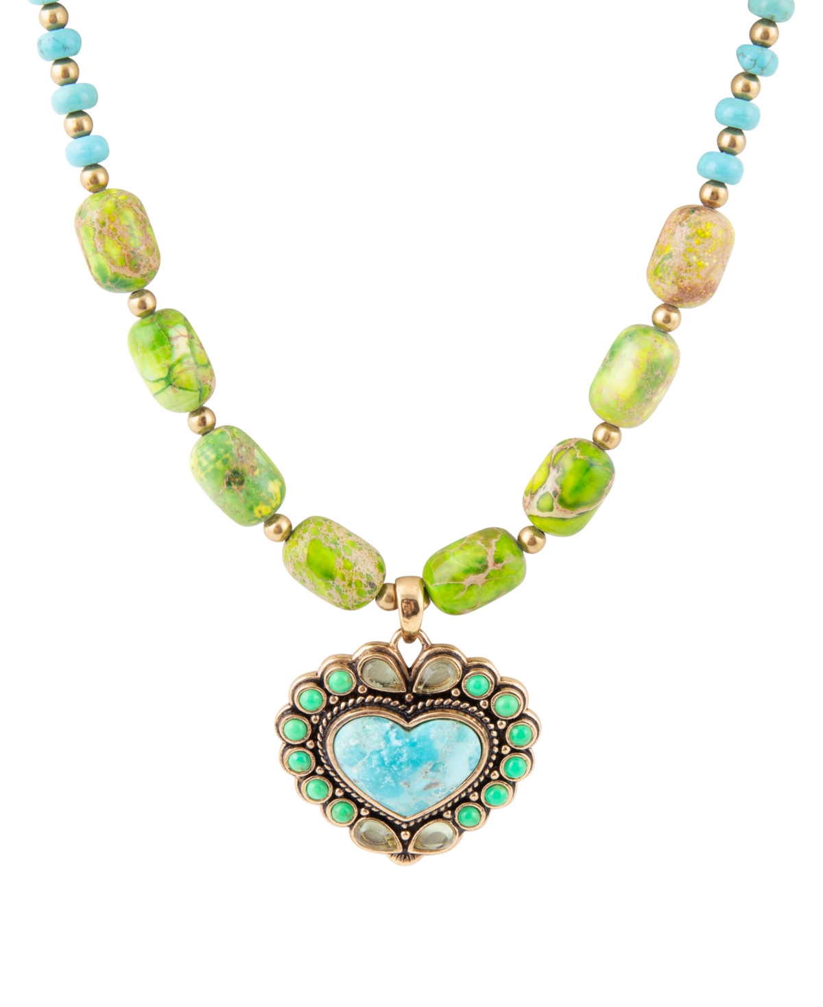 Click here for Barse Legacy Heart Lime Green and Blue Turquoise G... prices