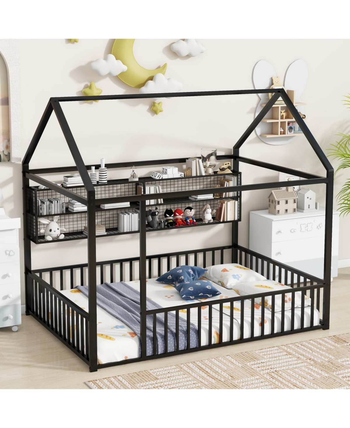 Click here for Streamdale Furniture Full Size Metal Bed House Bed... prices