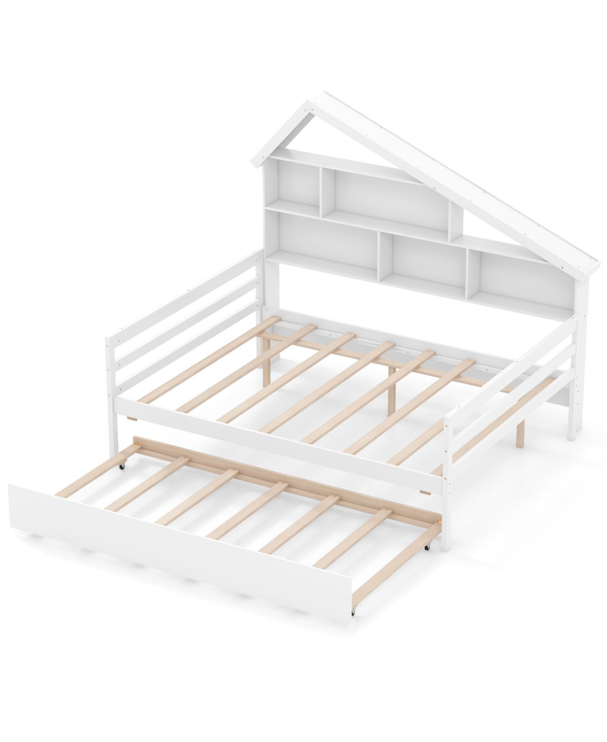 Click here for Gymax Full Size Daybed w/ Twin Size Trundle Bedsid... prices