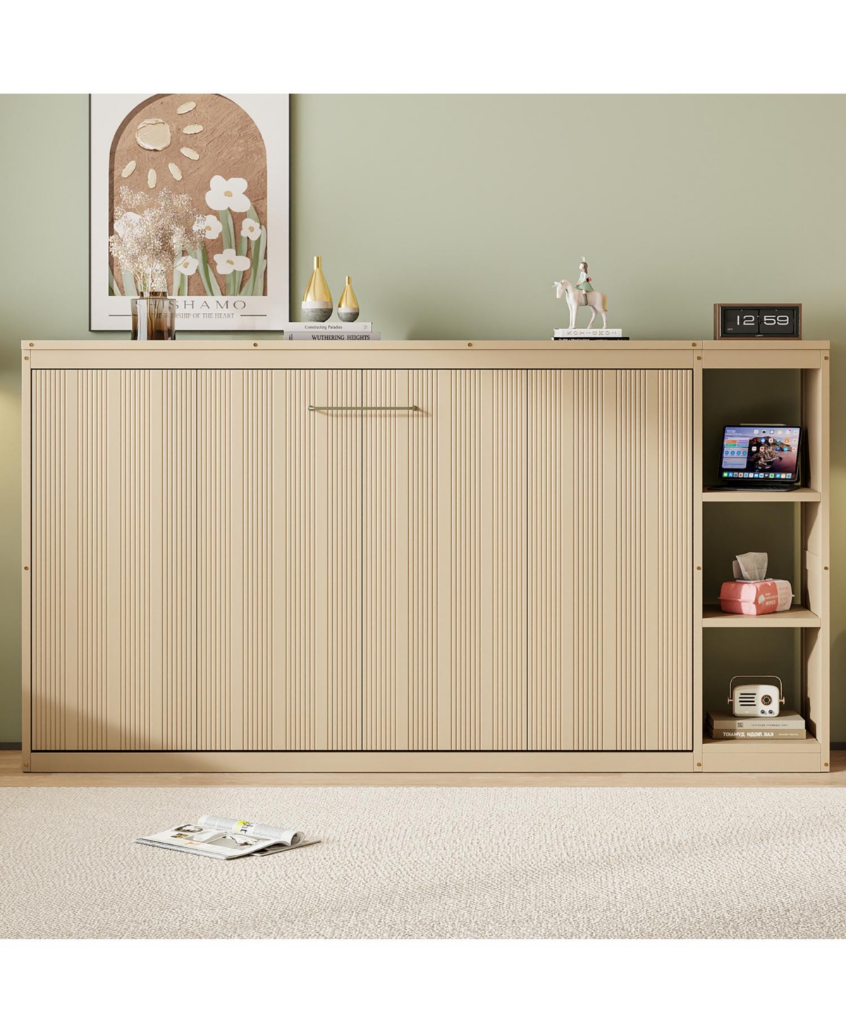 Click here for Streamdale Furniture Twin Size Murphy Bed with Boo... prices