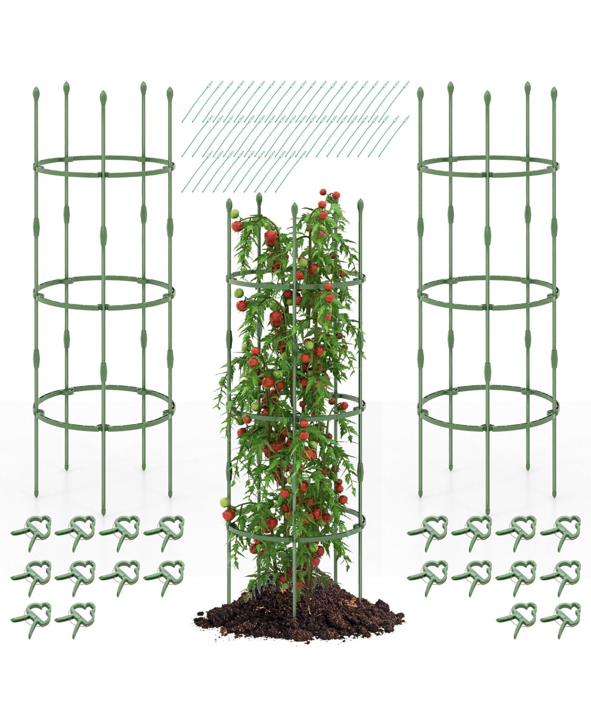 Click here for Gymax 3-Pack Garden Tomato Trellis 60 Plant Suppor... prices