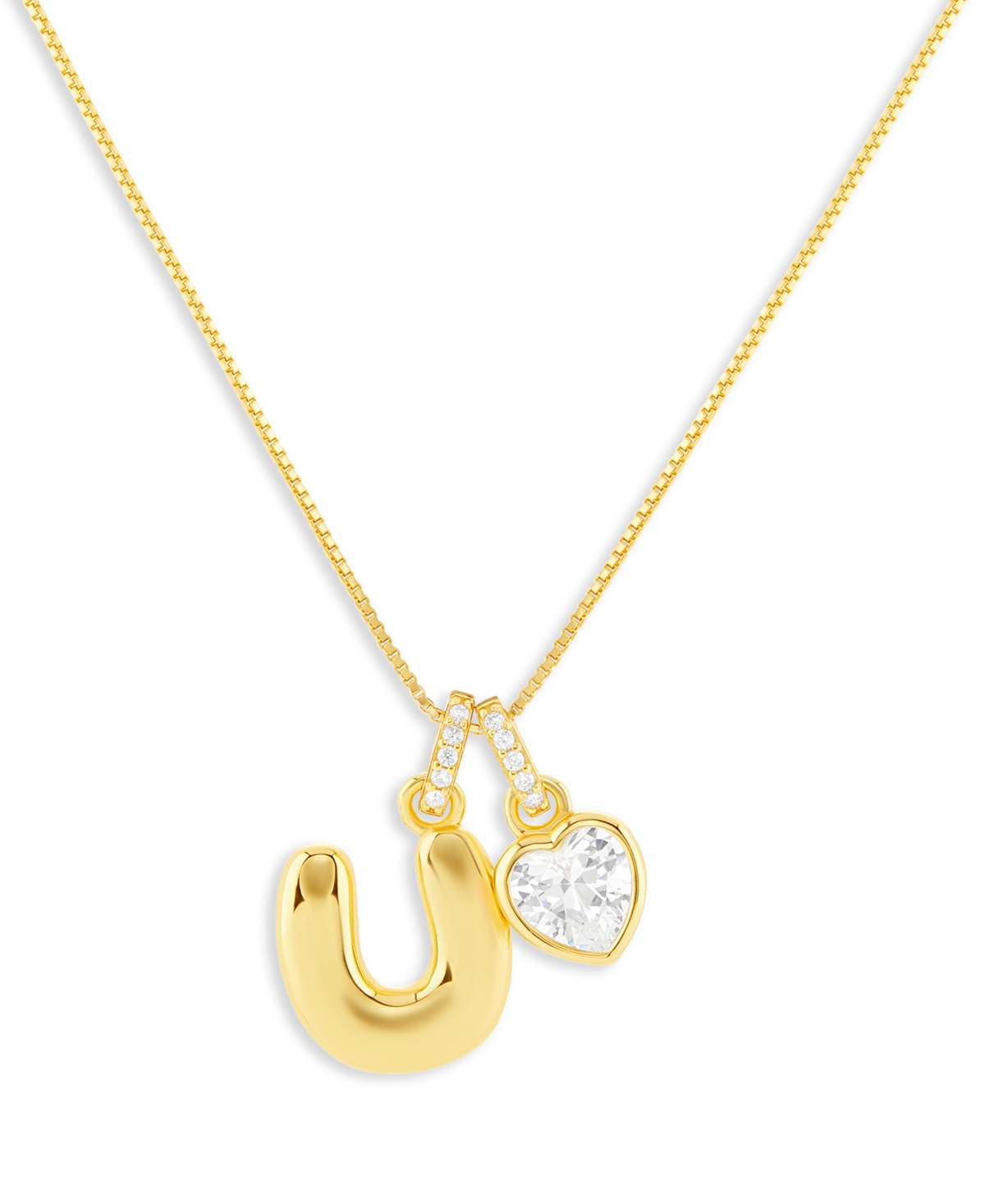Click here for Holiday Lane Letter Initial Charm Necklace in Gold... prices