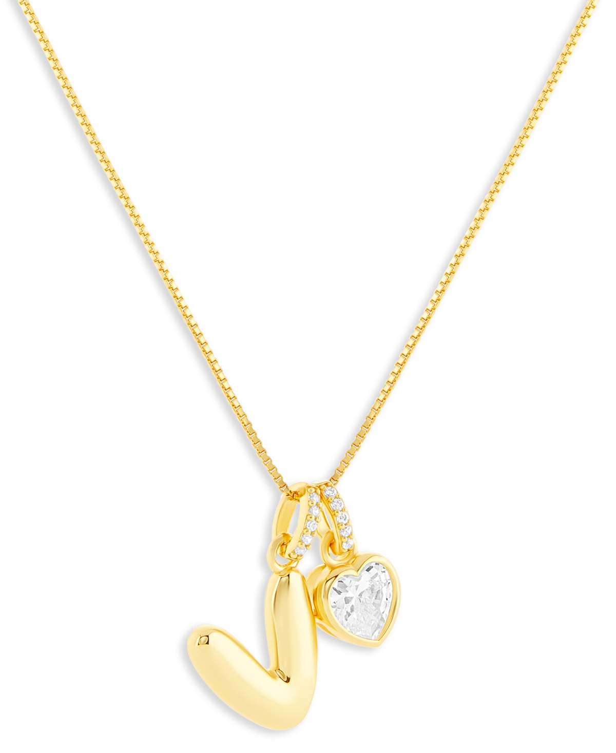 Click here for Holiday Lane Letter Initial Charm Necklace in Gold... prices