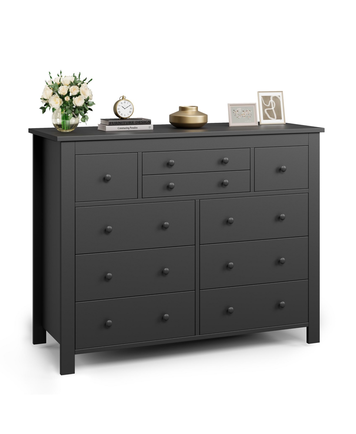 Click here for gaomon 10-Drawer Black Dresser 47" Wide  Long... prices