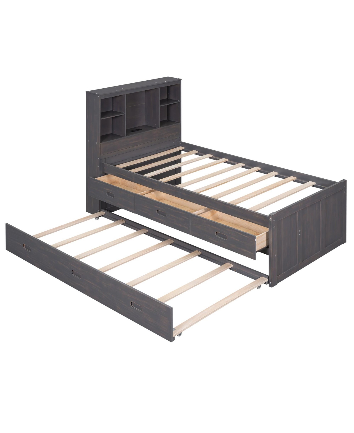 Click here for Boyel Living Twin Platform Bed w/ Storage Headboar... prices