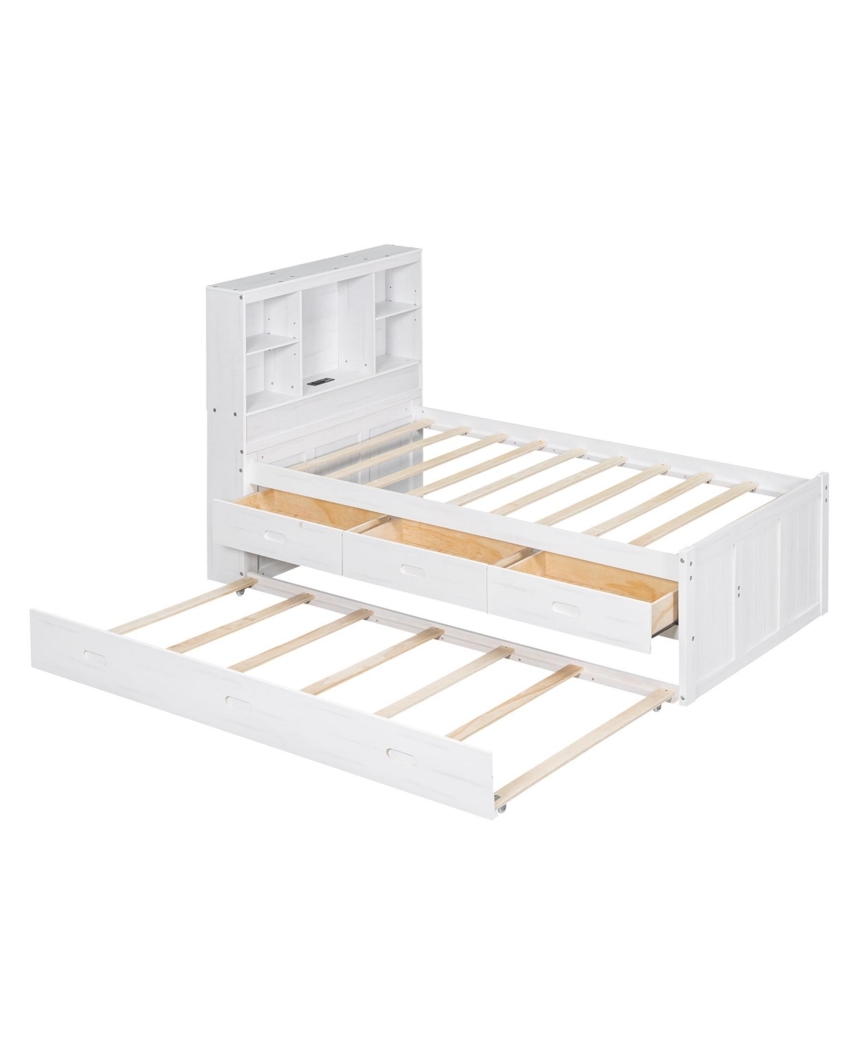 Click here for Boyel Living Twin Platform Bed w/ Storage Headboar... prices