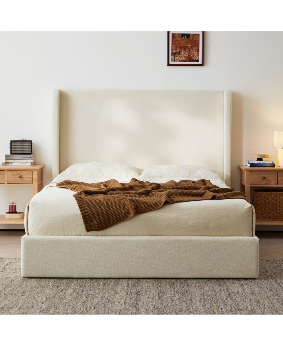 Click here for Streamdale Furniture Carmen Ivory Boucle King Upho... prices