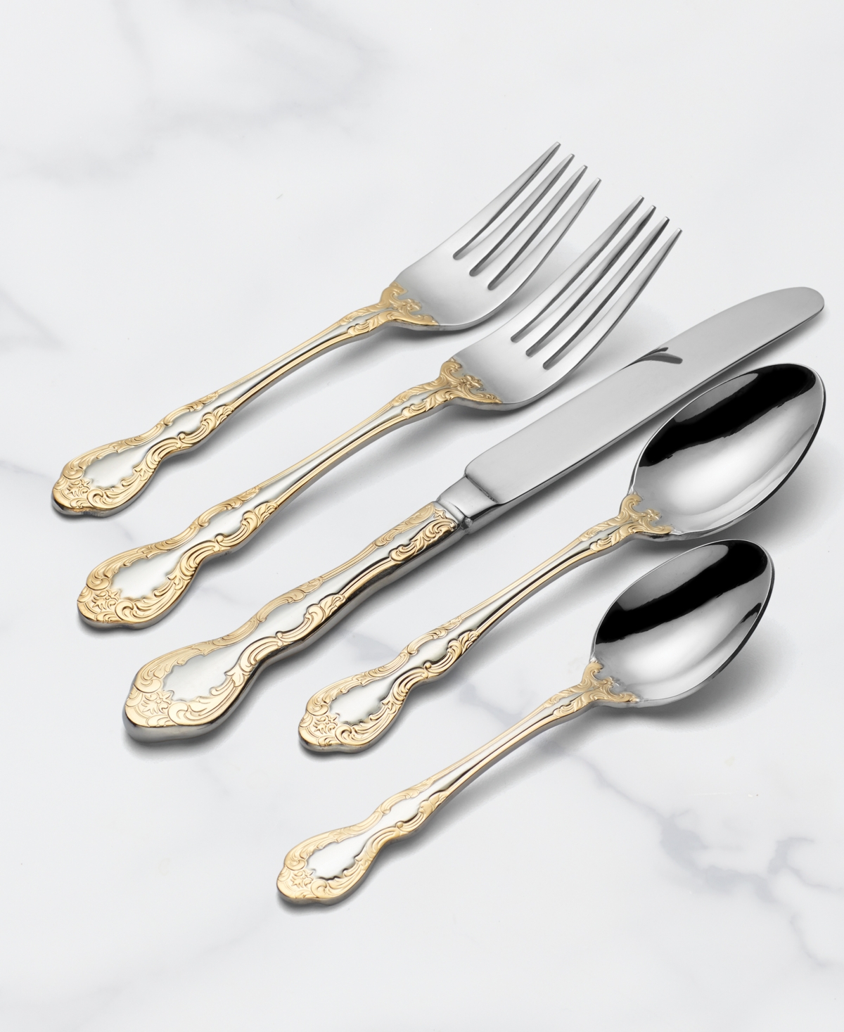 Click here for Oneida Golden Mandolina 45-Pc. Flatware Set  Servi... prices