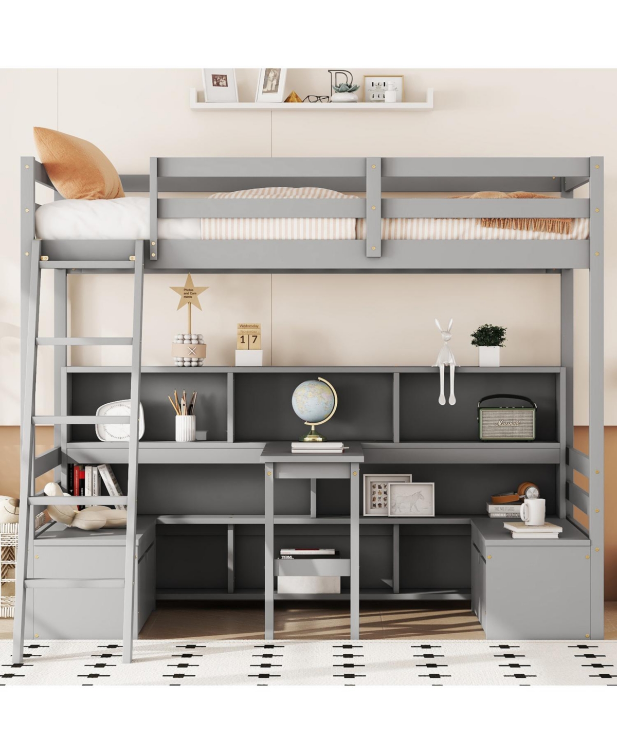 Click here for Streamdale Furniture Twin Loft Bed with Storage &... prices