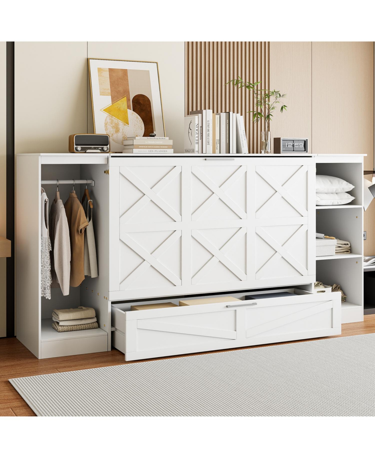 Click here for Streamdale Furniture Twin Size Murphy Bed with Bed... prices