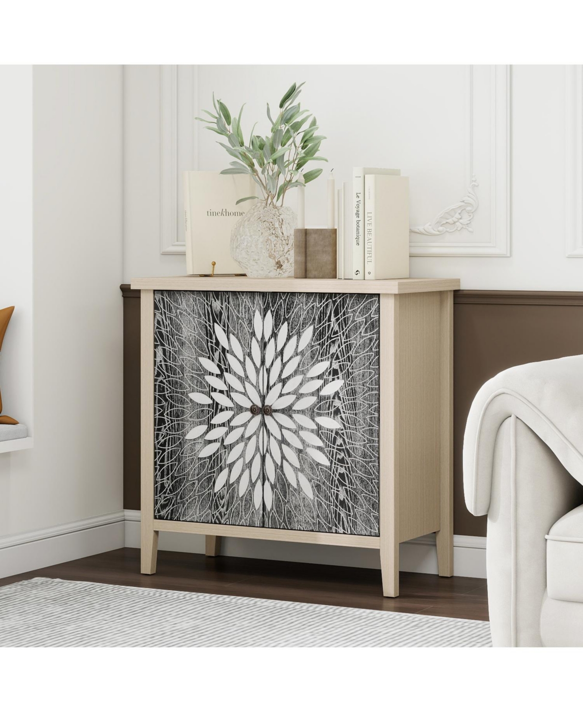 Click here for Streamdale Carved 2-Door Storage Cabinet with Adju... prices