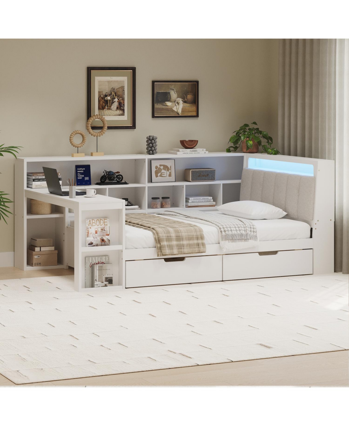 Click here for Streamdale Furniture Twin L-Shaped Daybed with Des... prices