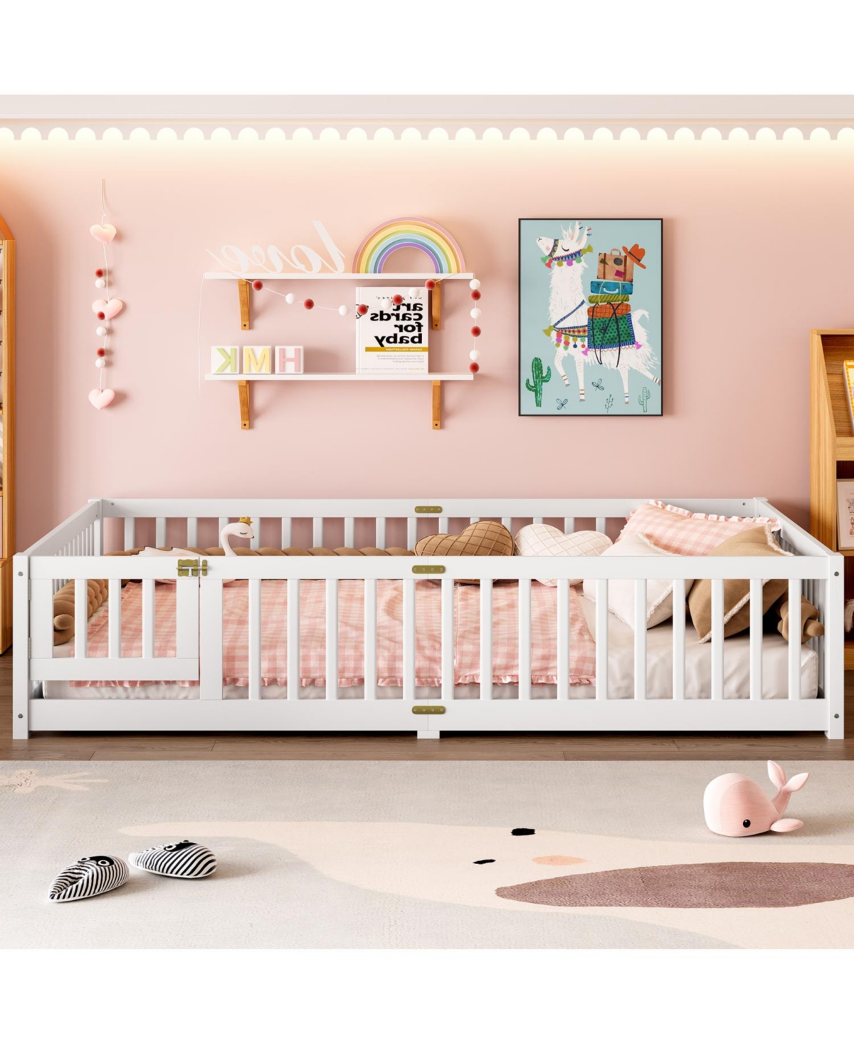 Click here for Streamdale Furniture Queen Floor Bed with Guardrai... prices