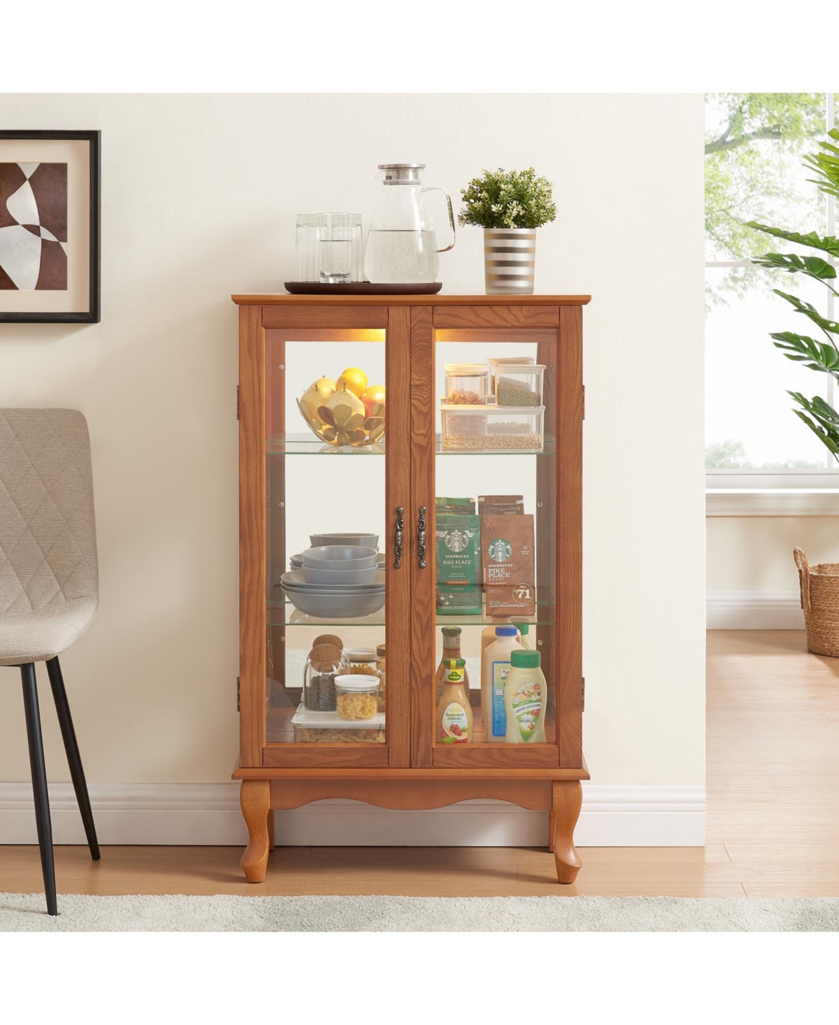 Click here for Streamdale Furniture Elegant 2-Door Curio Cabinet... prices