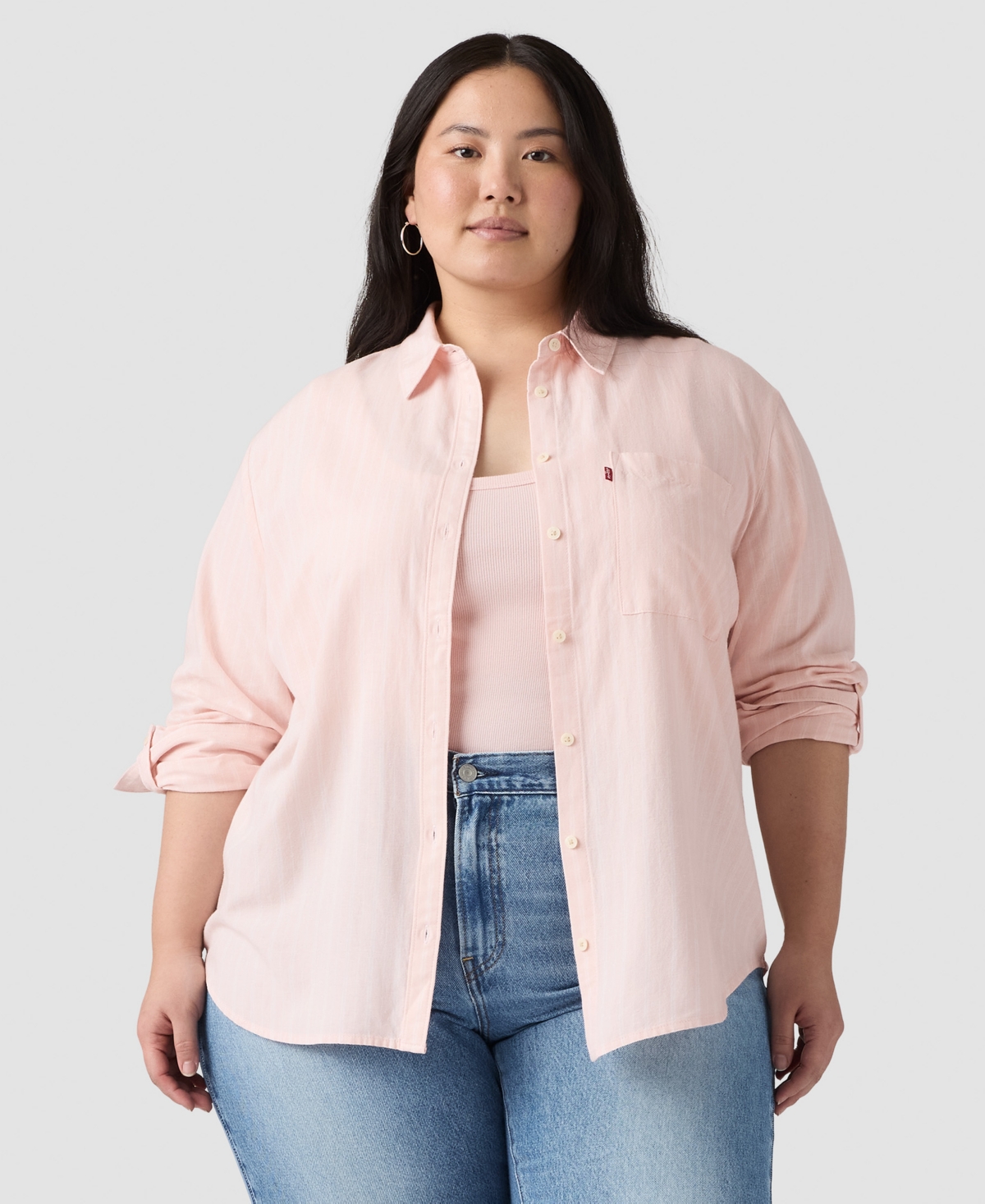 Click here for Levis Plus Size Darlene Collared Neck Shirt - Rivi... prices