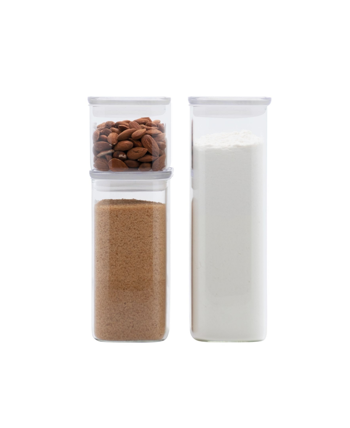 Click here for Pebbly Rectangular All-Glass Canisters Assorted  S... prices