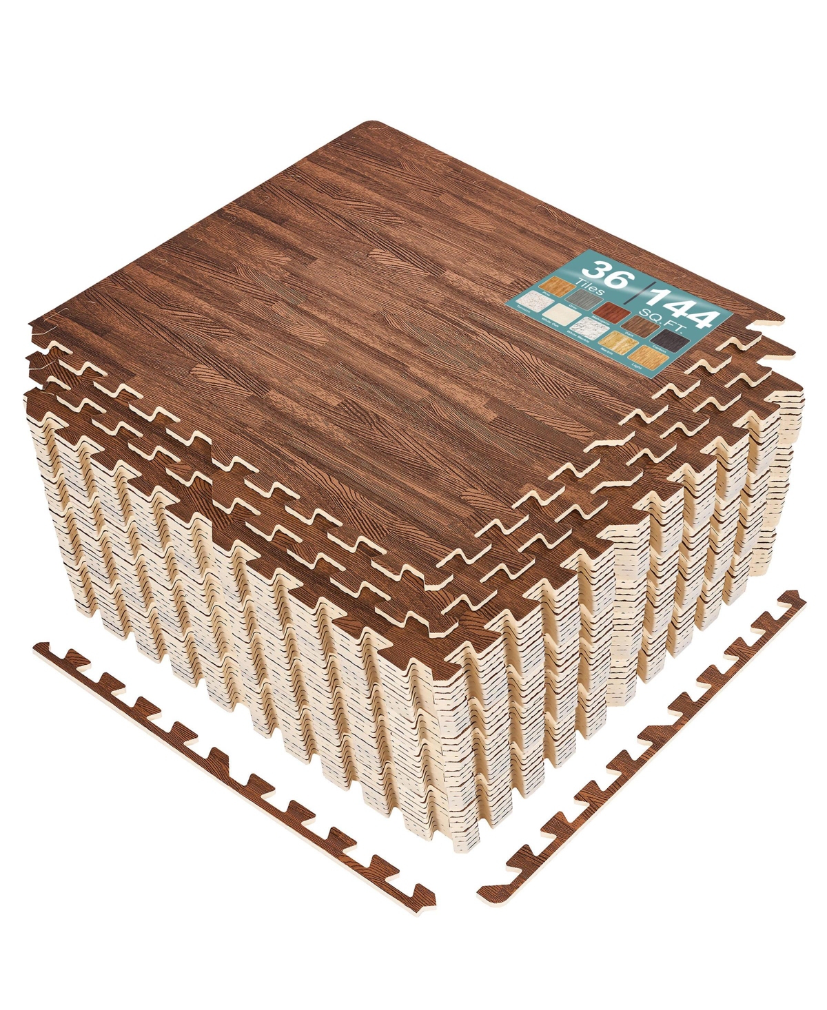 Click here for Sorbus 144 Sq. Ft. Interlocking Eva Foam Wood Grai... prices