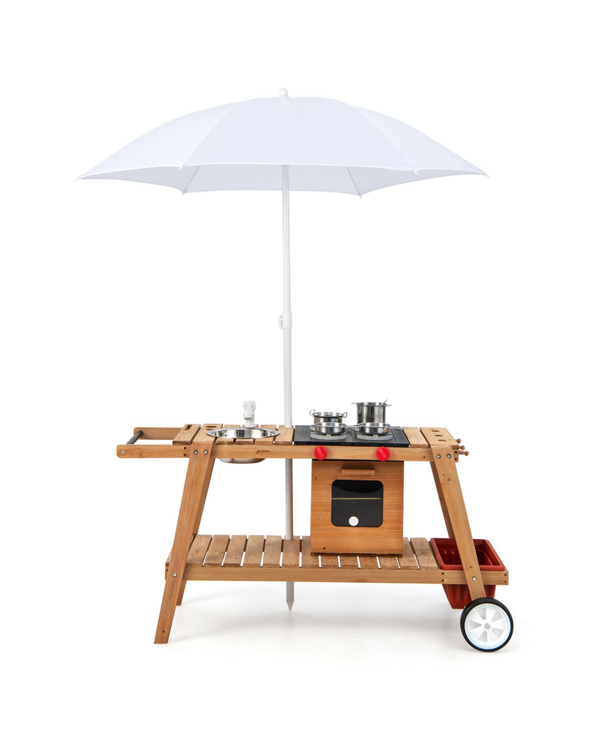 Click here for Sugift Wooden Play Cart with Sun Proof Umbrella fo... prices