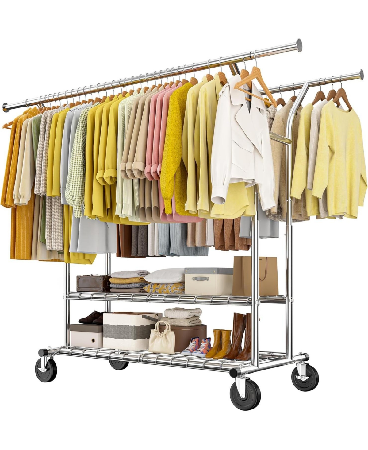 Click here for Raybee 74" W Heavy Duty Clothes Rack  Double... prices
