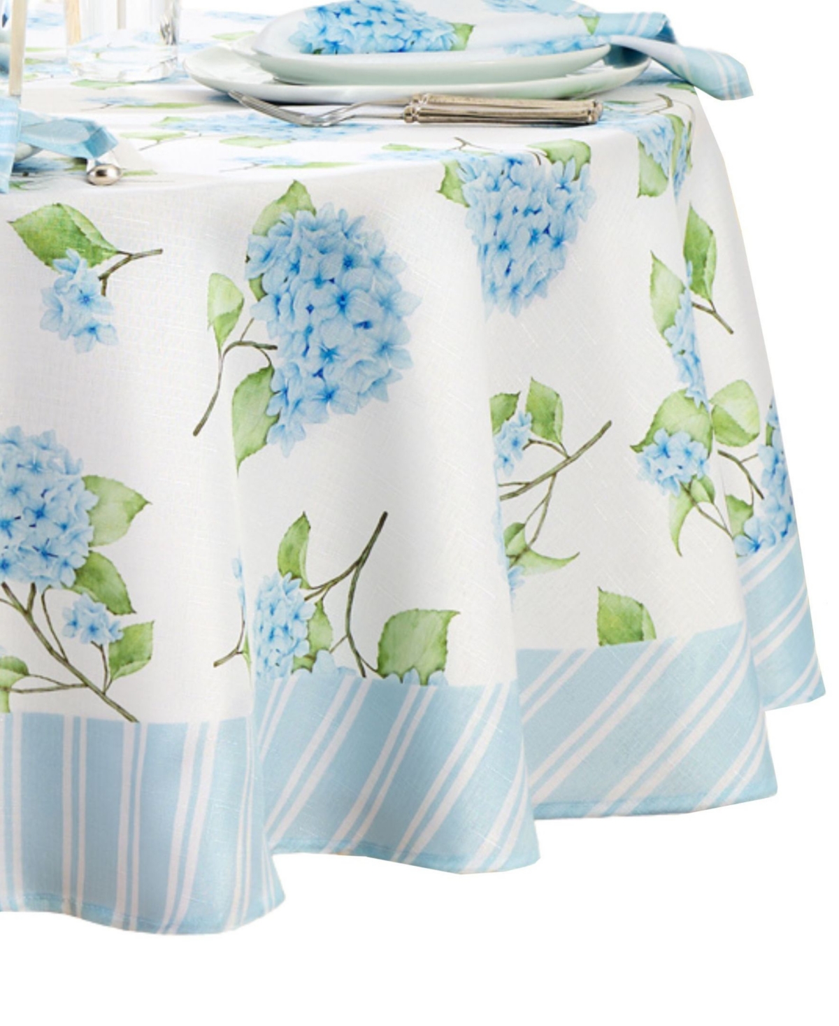 Click here for Elrene Nantucket Hydrangea Garden Round Tablecloth... prices