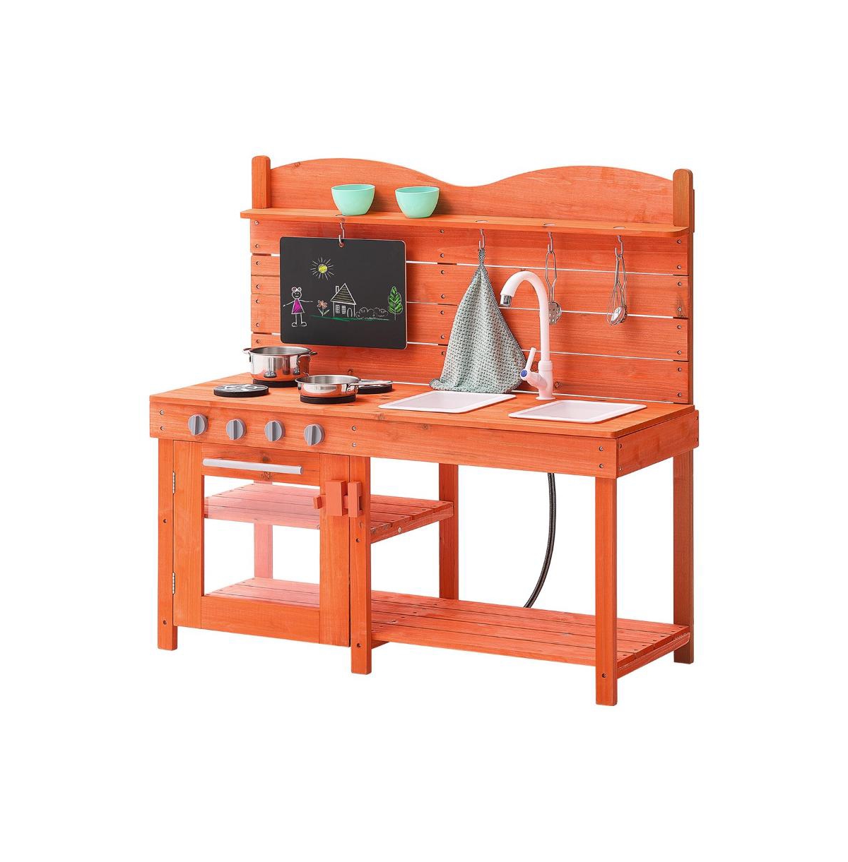 Click here for Slickblue Mud Kitchen for Kids  Wooden Toy Play Ki... prices