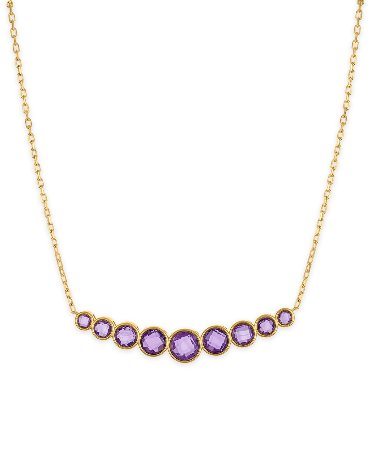 Click here for Macys Amethyst (6-7/8 ct. t.w.) Bezel Set Smile Ne... prices