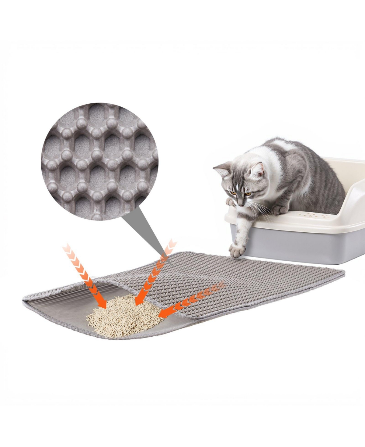 Click here for Double-Layer Honeycomb Cat Litter Mat  24" x... prices